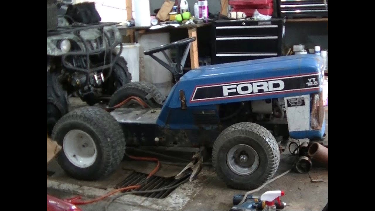 Ford Racing Mower First Start - YouTube