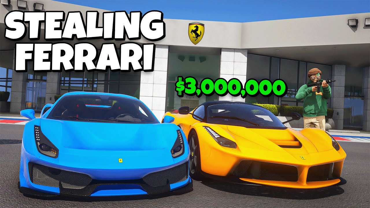 Stealing Every FERRARI From DEALERSHIP in GTA RP.. - YouTube