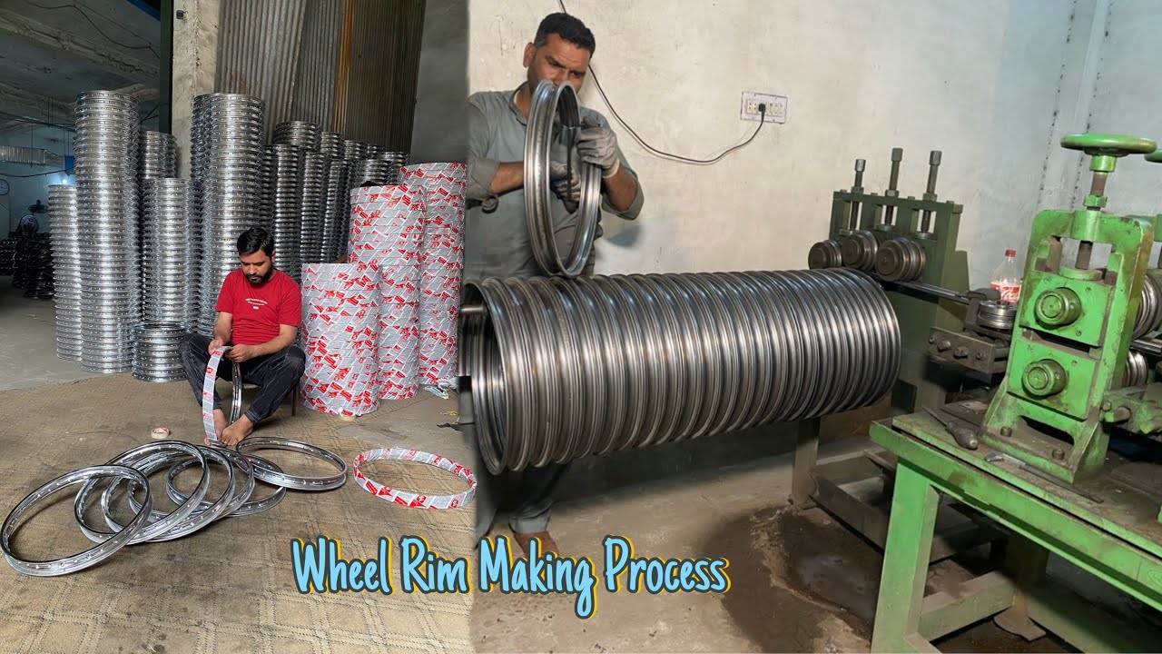 Incredible Process of Making Motorcycle Wheel Rim || Mass Production of ...