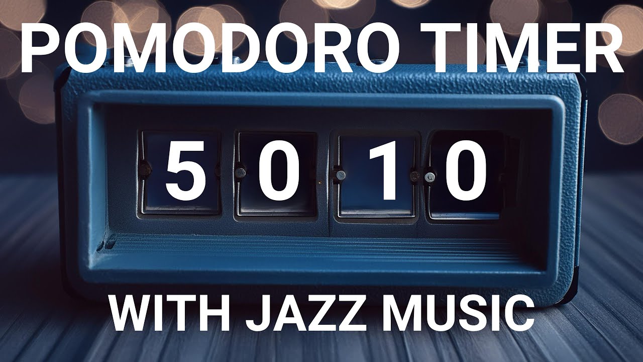 50 / 10 Vintage Pomodoro Timer - 2 hours study || with Jazz Music ...