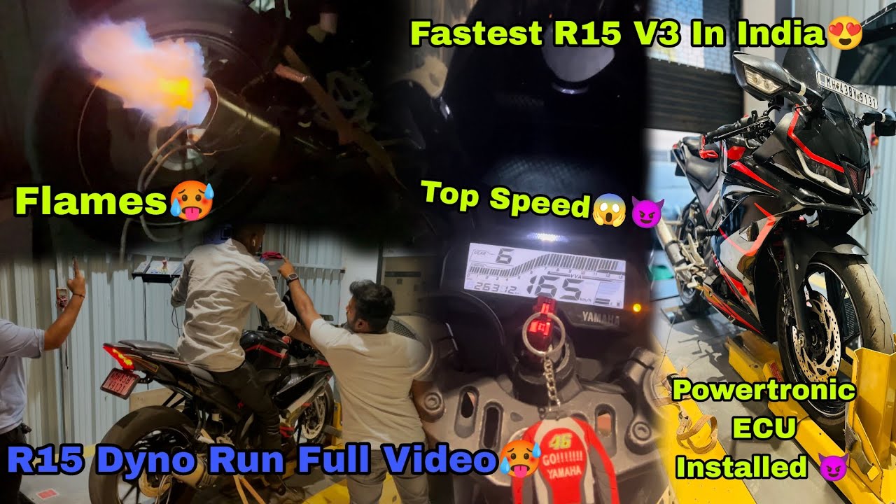 FASTEST YAMAHA R15 V3 IN INDIA 😈🔥 | R15 DYNO RUN| YAMAHA R15 V3 2020 ...