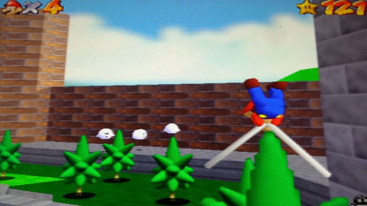SM64 Cheat Code mario has straight stick hands - YouTube