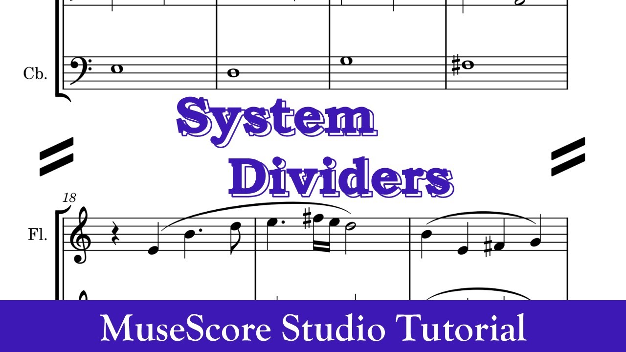 How to add System Dividers in MuseScore Studio 4 (Tutorial) - YouTube