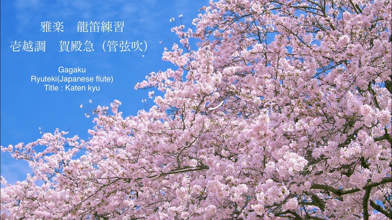 雅楽（龍笛練習）壱越調 賀殿急 Gagaku (Ryuteki Japanese flute) Katen-kyu - YouTube
