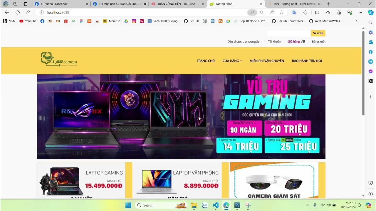 Laptop shop - Ecommerce Java Spring boot + jsp - YouTube