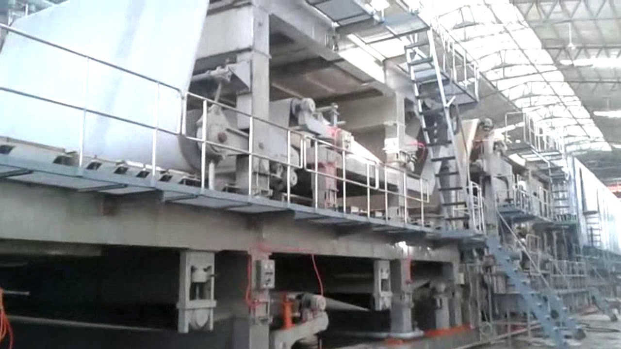 double fourdrinier wires paper making machine - YouTube