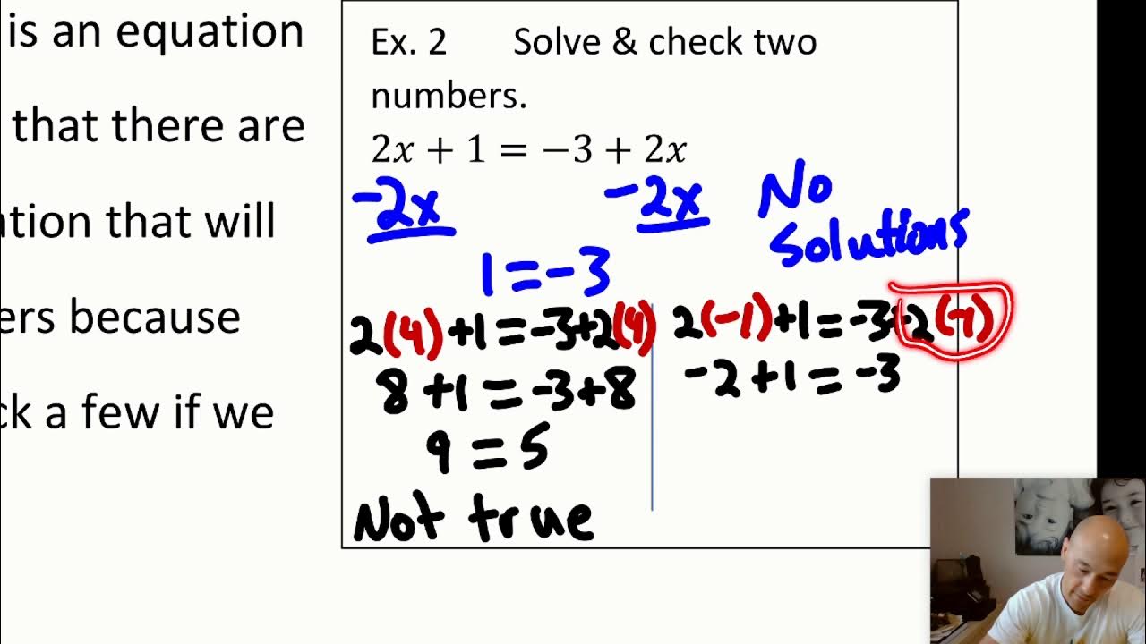 No Solution & Infinite Solutions - YouTube