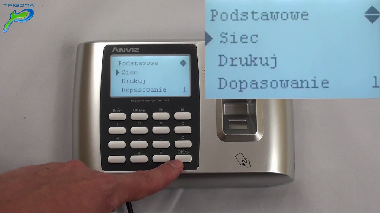 Anviz A300 konfiguracja sieci - YouTube
