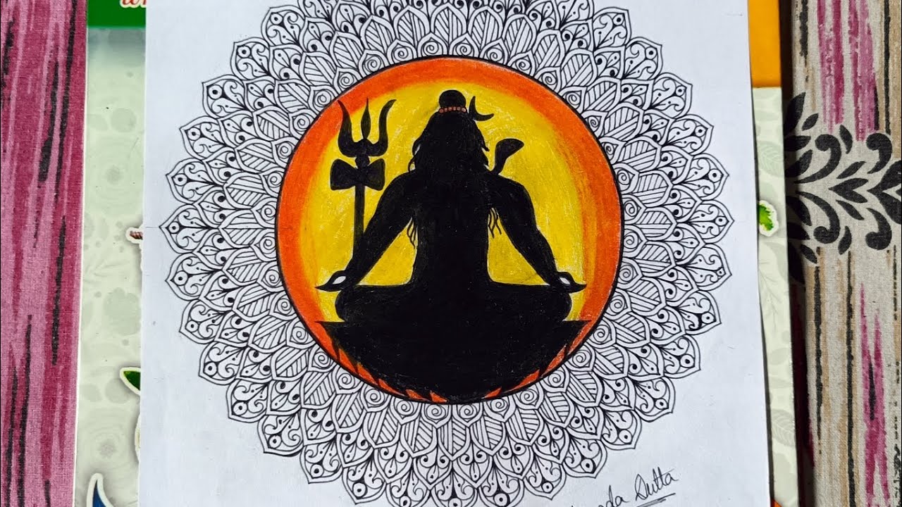 Shivratri Special Mandala Drawing 🥰/Lord Shiva Mandala Drawing 🎨🖌️/Step ...