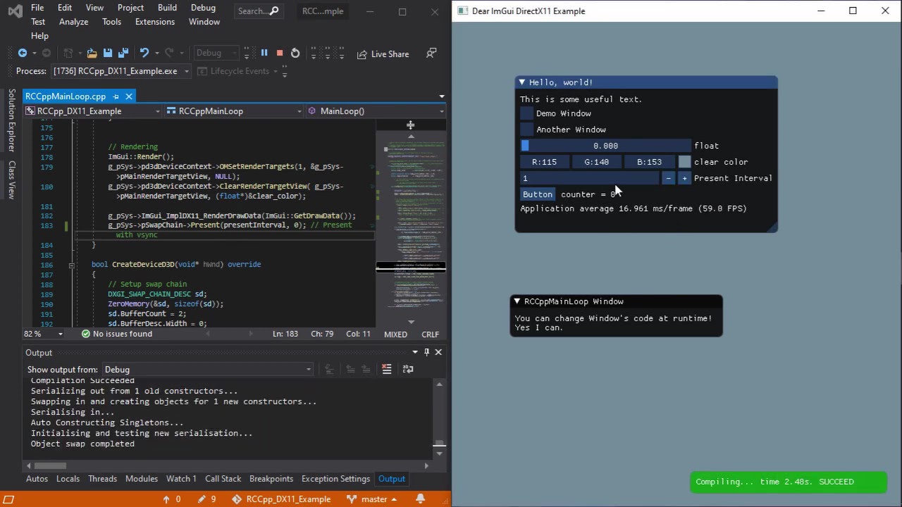 Rcc Dear Imgui And Directx11 Tutorial Teaser Youtube