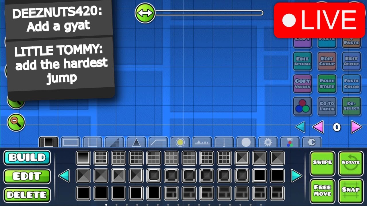 🔴*LIVE* CHAT MAKES GEOMETRY DASH LEVEL🔴 - YouTube