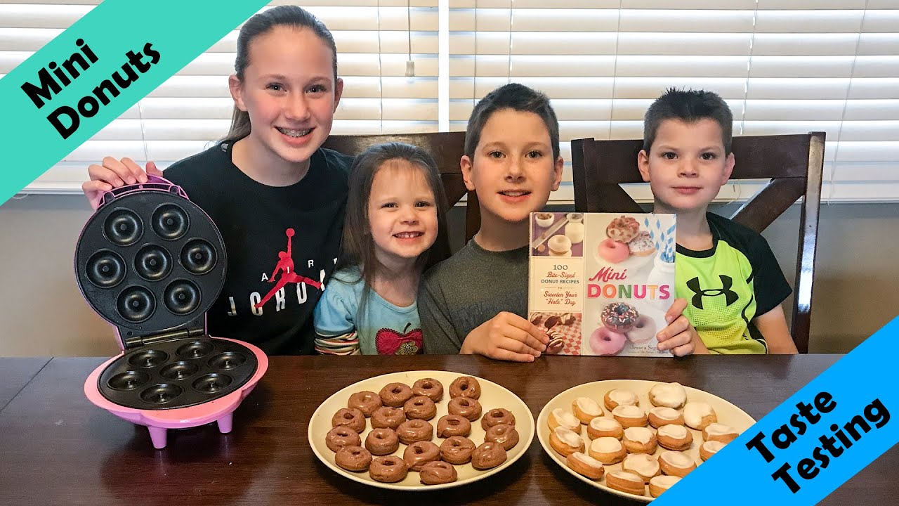 Mini Donut Making - Taste Testing - With Mini Donut Maker and Recipe ...