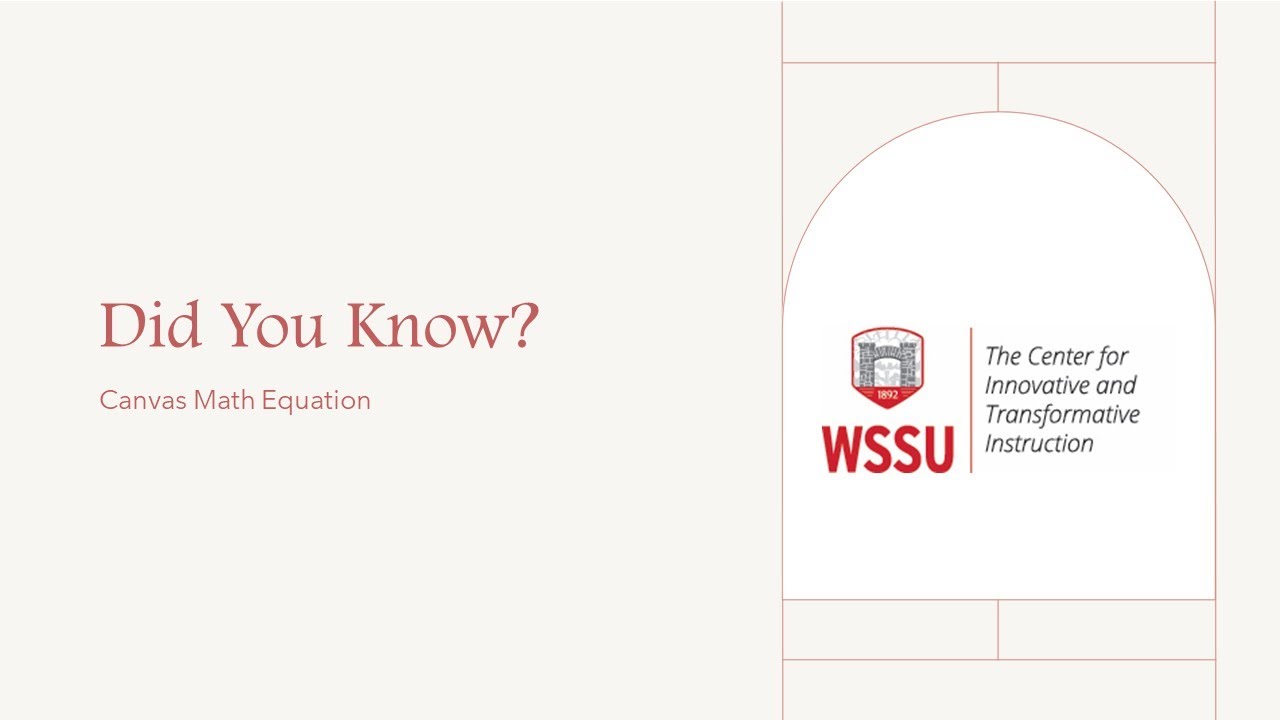 Did You Know? Canvas Math Equation - YouTube