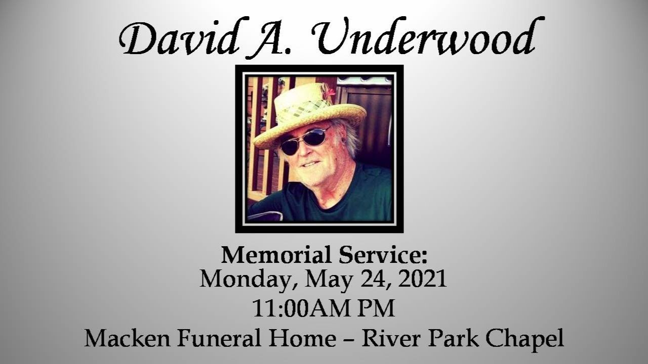 David Underwood Memorial Service - YouTube