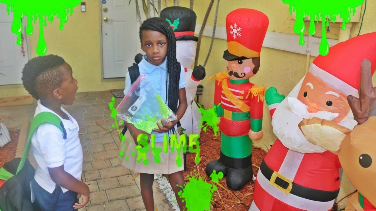 MAKING SLIME IN SCHOOL CHALLENGE - FAMILY VLOG - YouTube