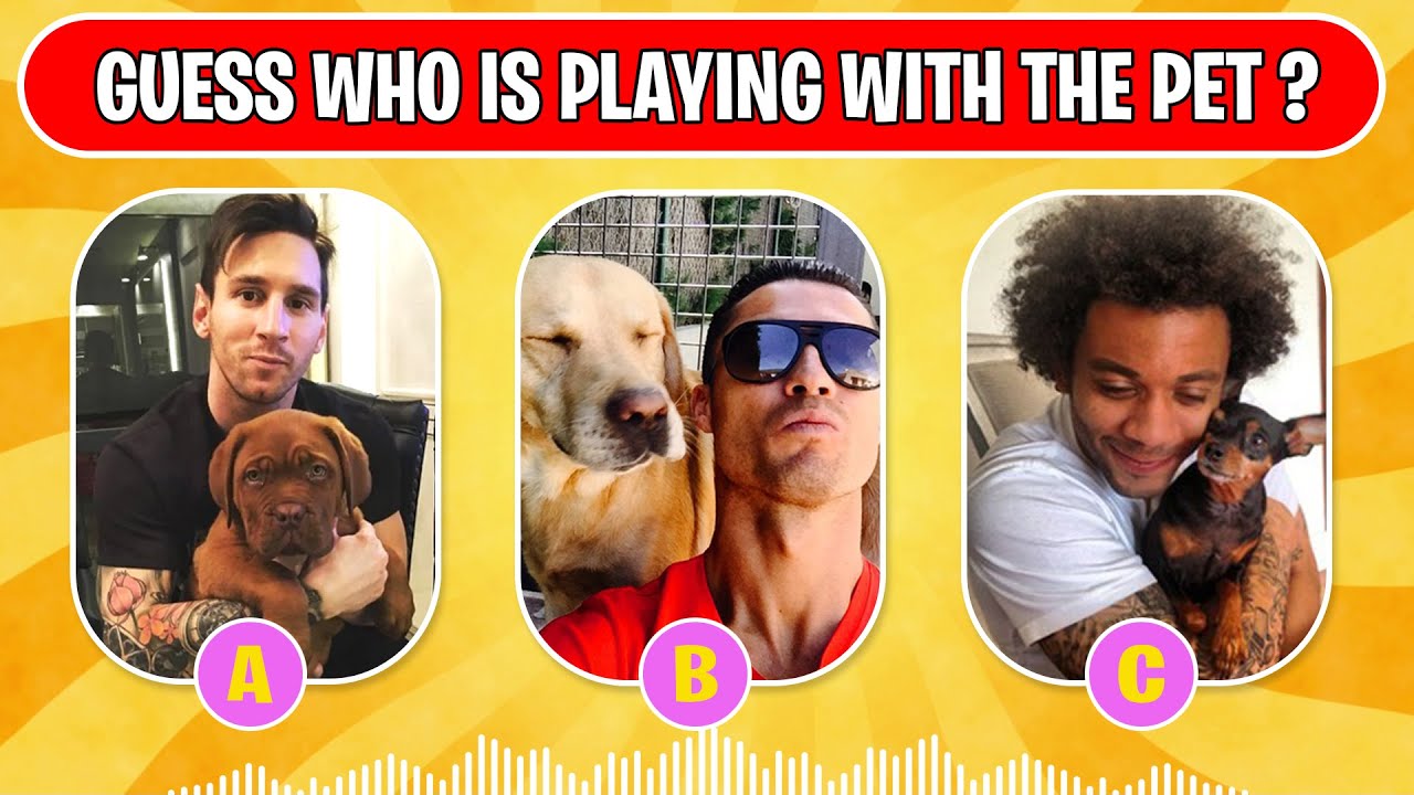 Guess Famous Footballers & Pets? | Football Quiz ⚽️ |Ronaldo, Messi ...