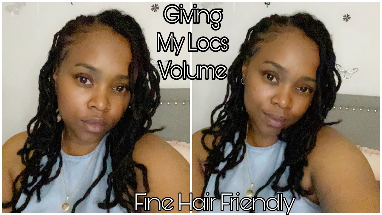 HOW I GIVE MY LOCS VOLUME | FINE HAIR FRIENDLY | JENELL JACKSON - YouTube