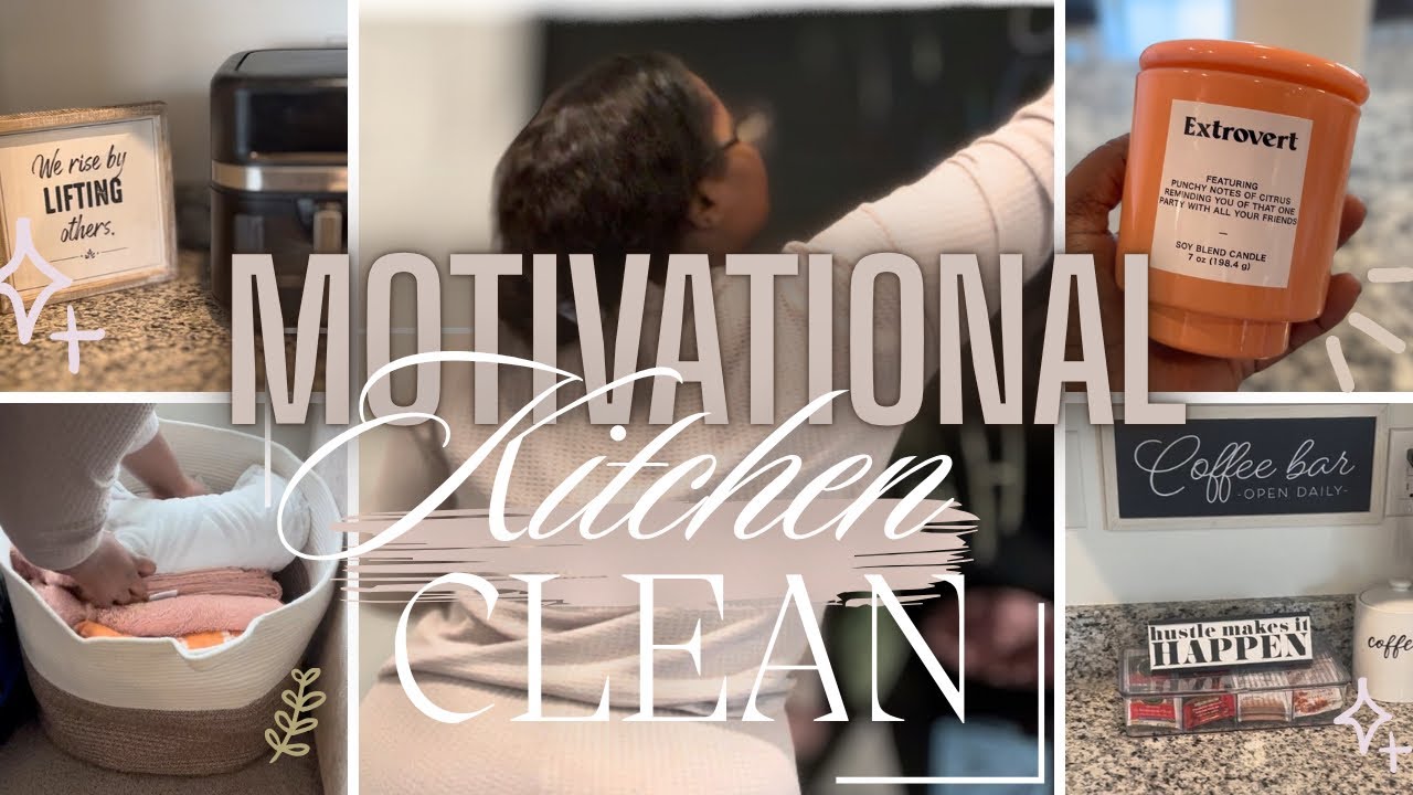 Motivational Kitchen Clean | Clean w/ Me | KITCHEN RESET - YouTube