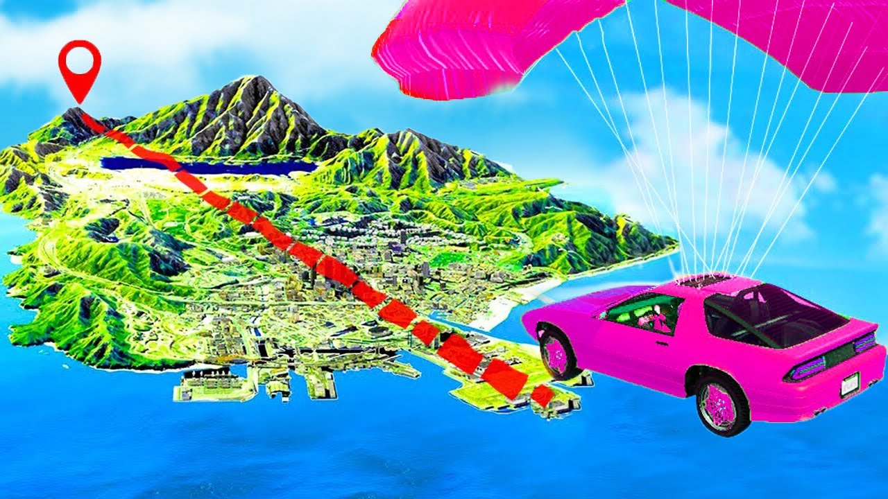 TRAVERSEZ toata HARTA fara sa ATING PAMANTUL in GTA 5! - YouTube