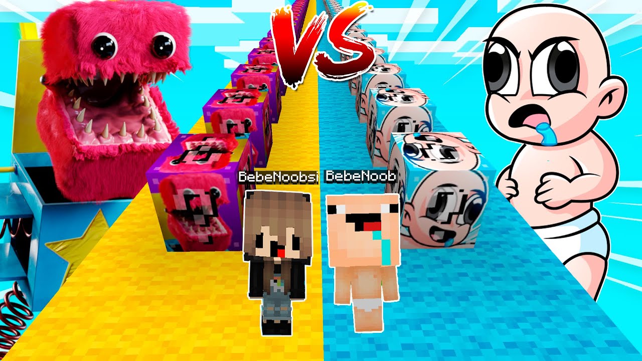 ¡DESAFIO de LUCKY BLOCKS BOXY BOO vs BEBE NOOB! 😱😂 PROJECT PLAYTIME en ...