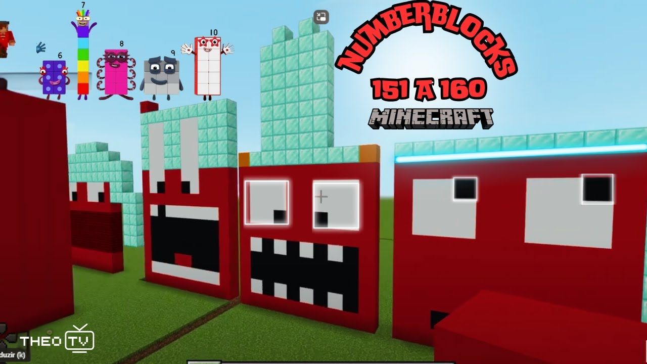 Numberblocks Minecraft - 151 a 160 - YouTube