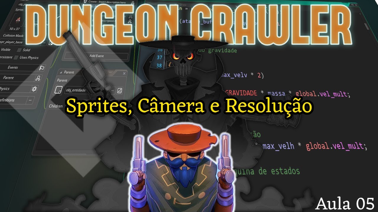 Tutorial Dungeon Crawler #05 - Sprites, câmera e resolução do jogo ...