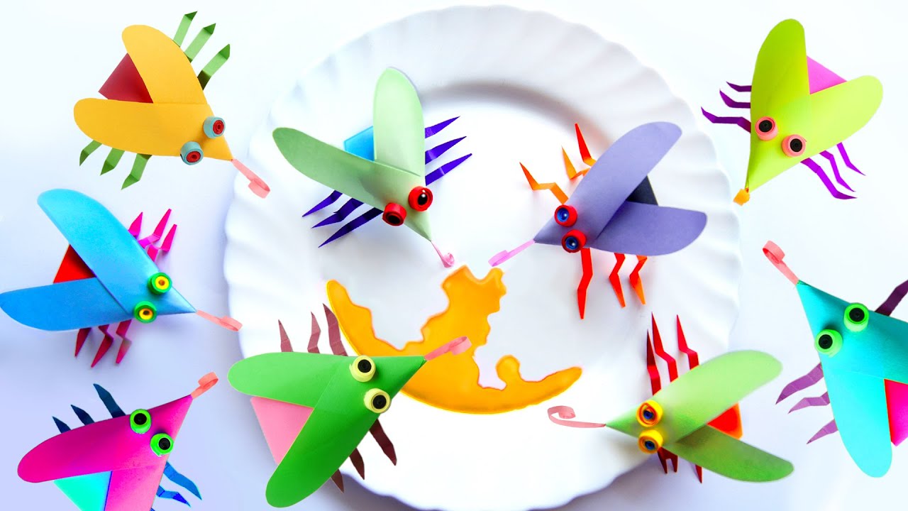 How to make a colorful paper fly - tutorial - YouTube