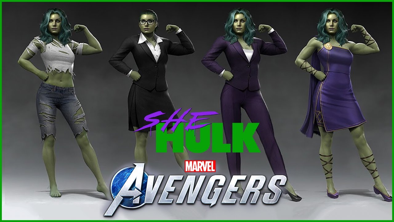 Marvel's Avengers SHE-HULK Design Artwork Revealed - YouTube