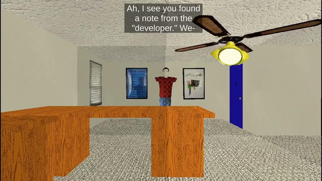 Baldi's Basics Classic Remastered Null Style Ending - YouTube