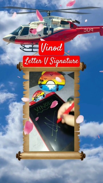 Vinod name signature #youtubeshorts #learnhandwriting #atozsignature # ...