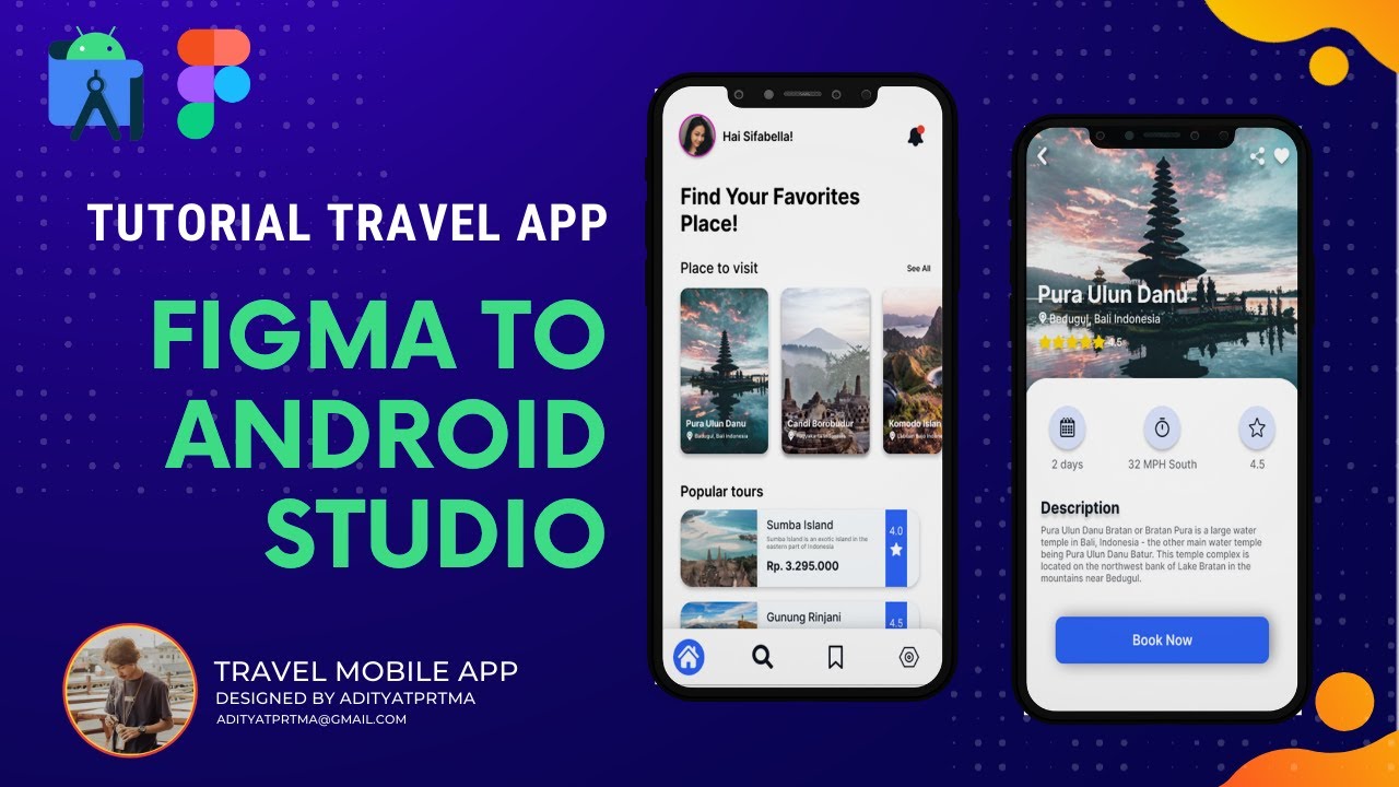 Travel Mobile App In Figma To Android Studio | Splash Screen - Part 1 ...