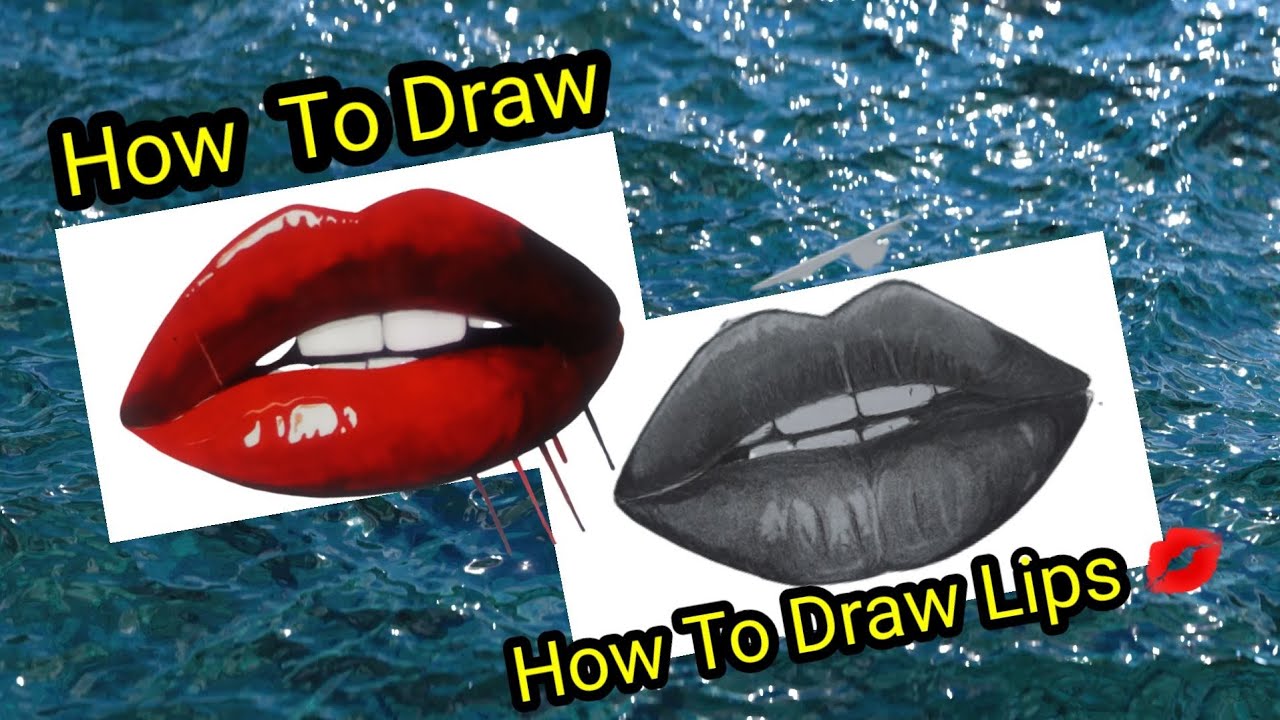 || How To Draw + Shade Lips In Pencil || how to draw - YouTube