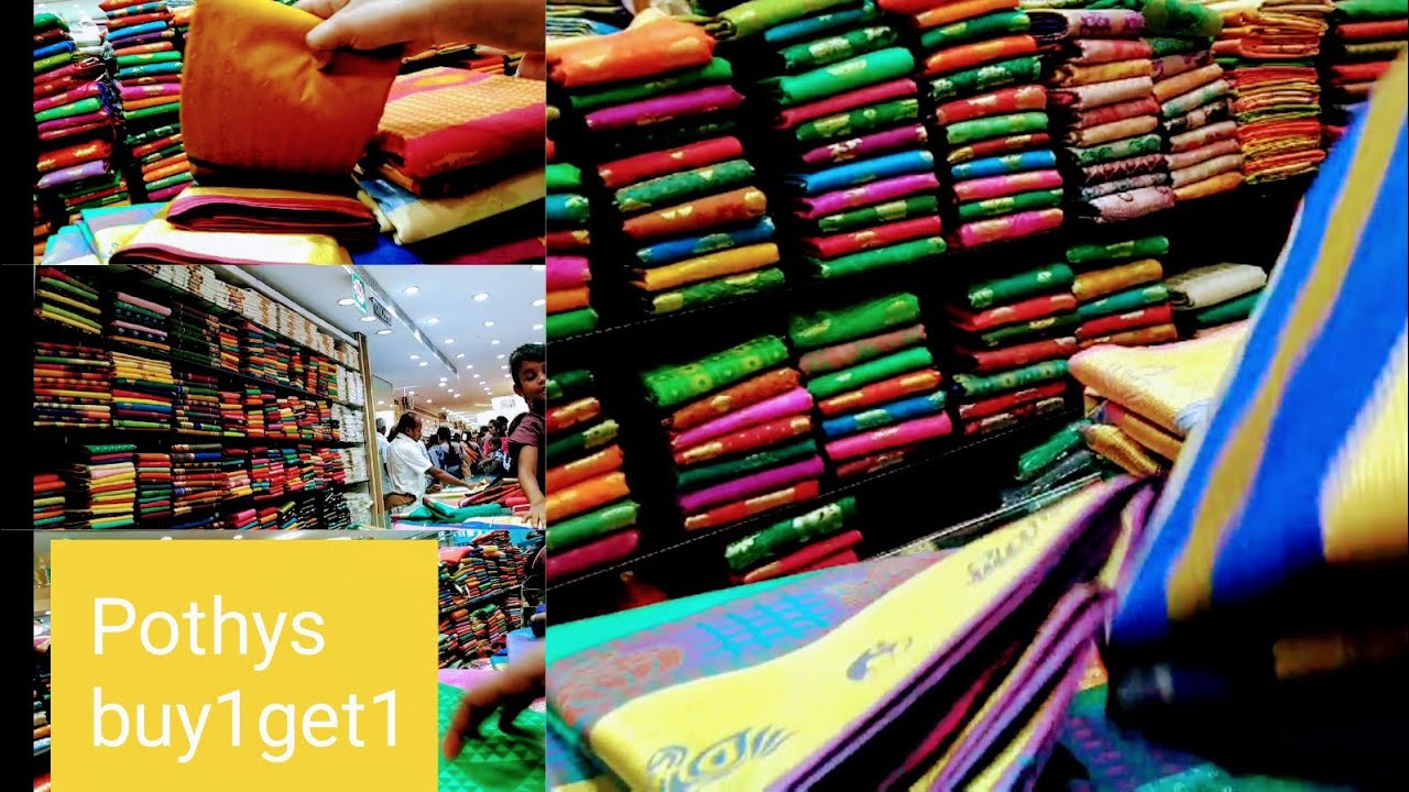 Pothys buy one get one offer/ Pothys aadi sale/pothys latest saree ...