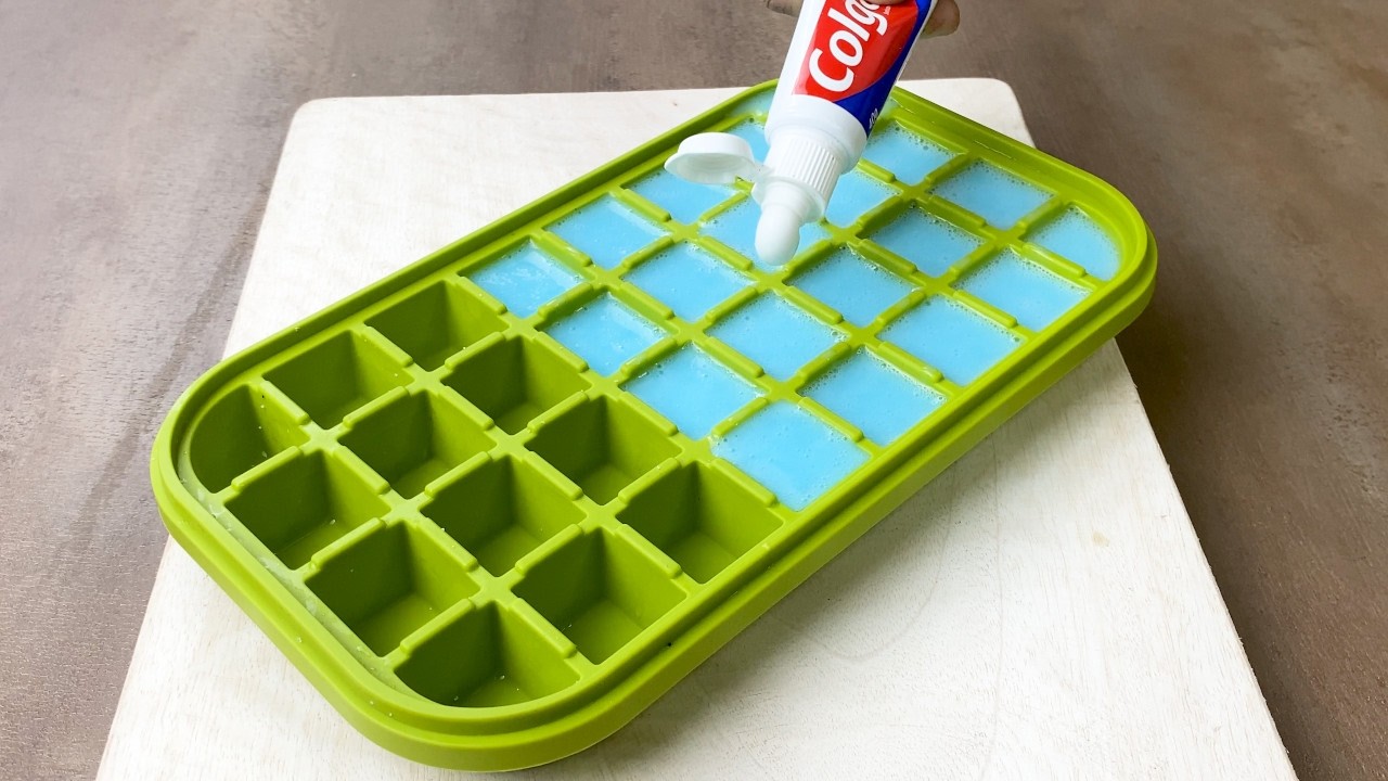 Pour toothpaste into an ice cube tray, and you’ll thank me forever! 🧊 ...