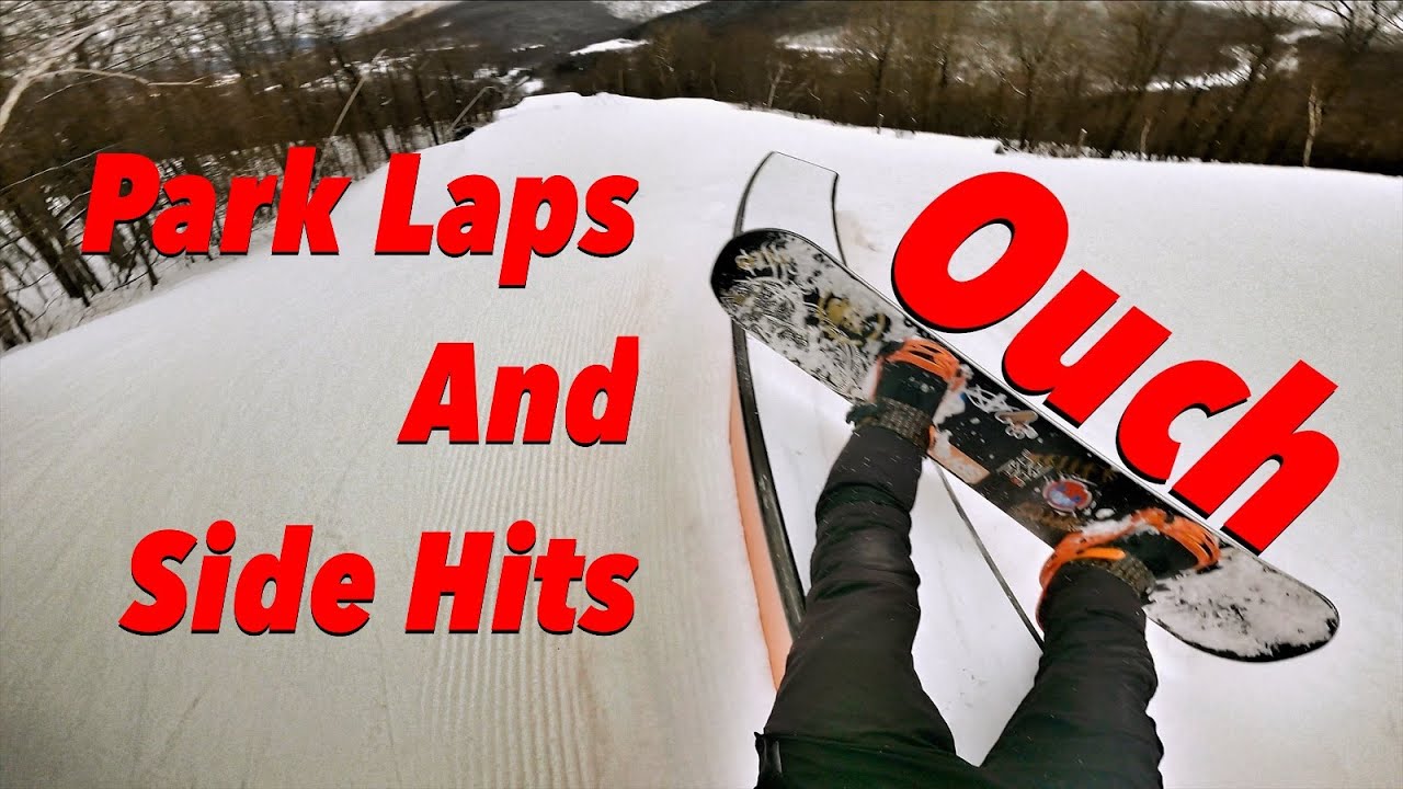 Snowboarding | Park Laps and Side Hits | - YouTube