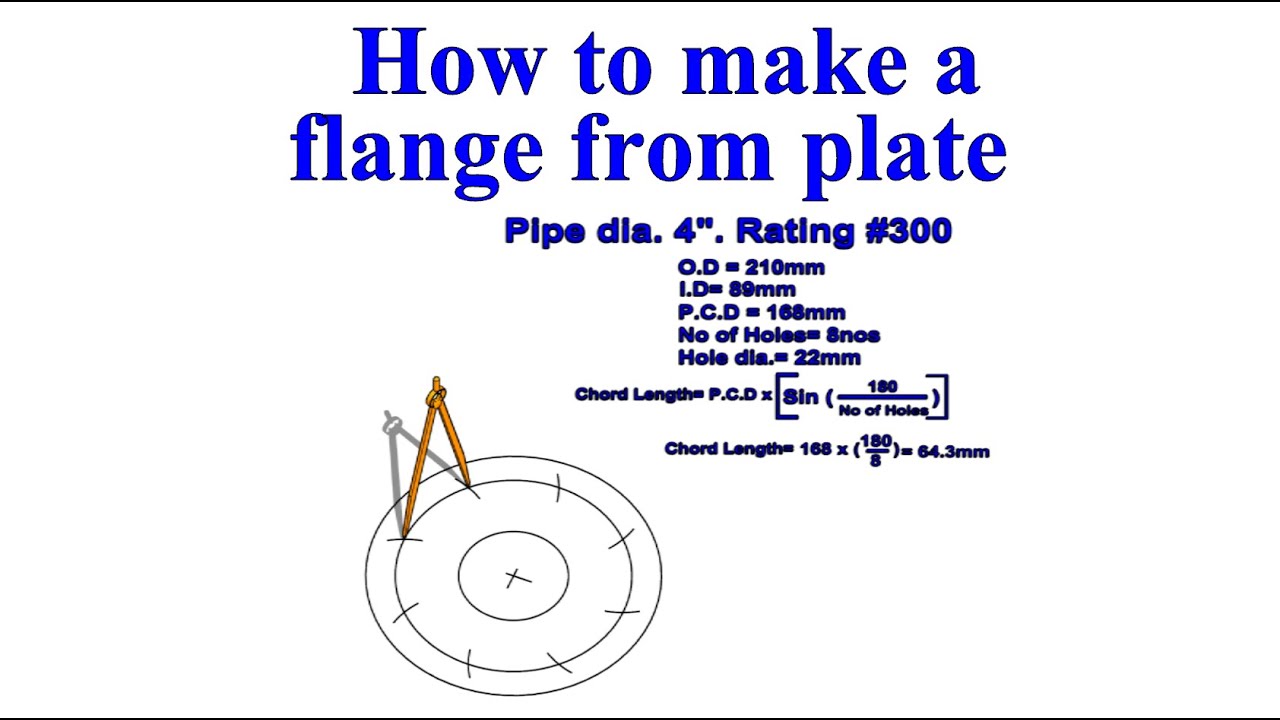 Plate Flange Marking, Fabrication free Tutorial प्लेट से फ्लैंज कैसा ...