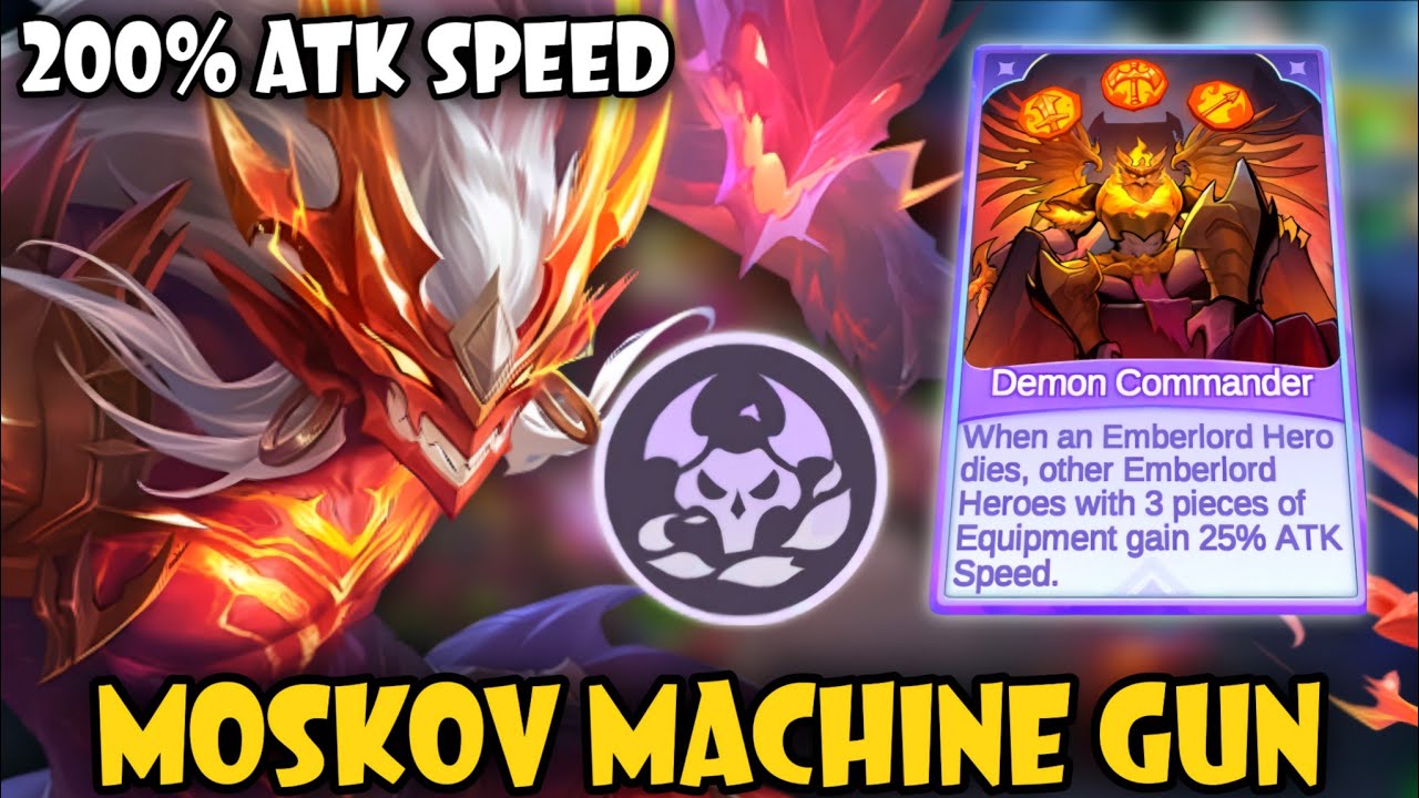 CRAZY FULL ATTACK SPEED COMBO !! SWORDSMAN MOSKOV !! MAGIC CHESS GO GO ...