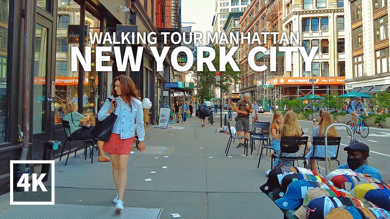 [4K] NEW YORK CITY - Broadway, Union Square, Madison Square, 5th Avenue ...