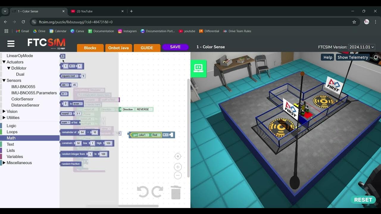 The *BEST* FTC SIM Color Sensor Tutorial - YouTube