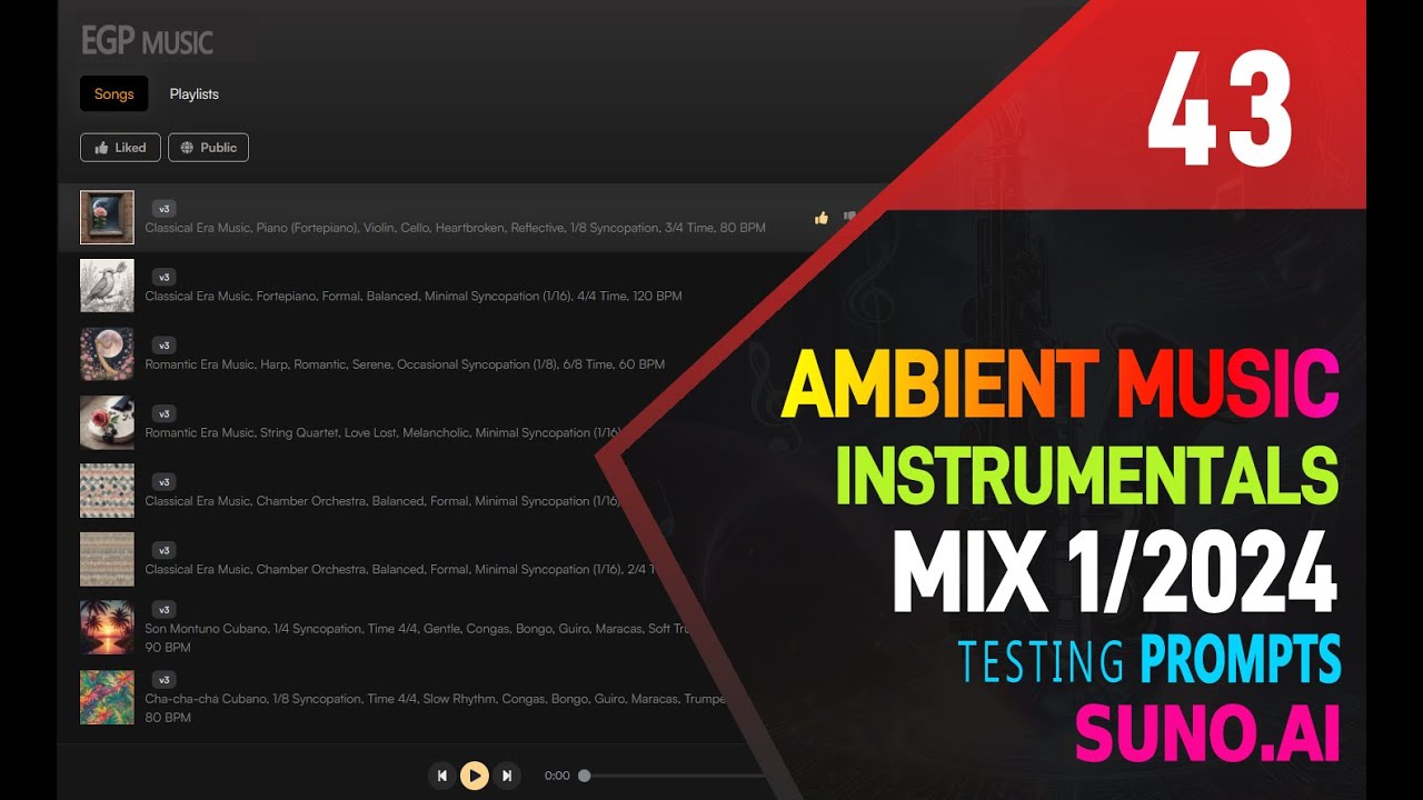How to Make Ambient Music . Prompts Playlist 01, 2024 . Created by ...