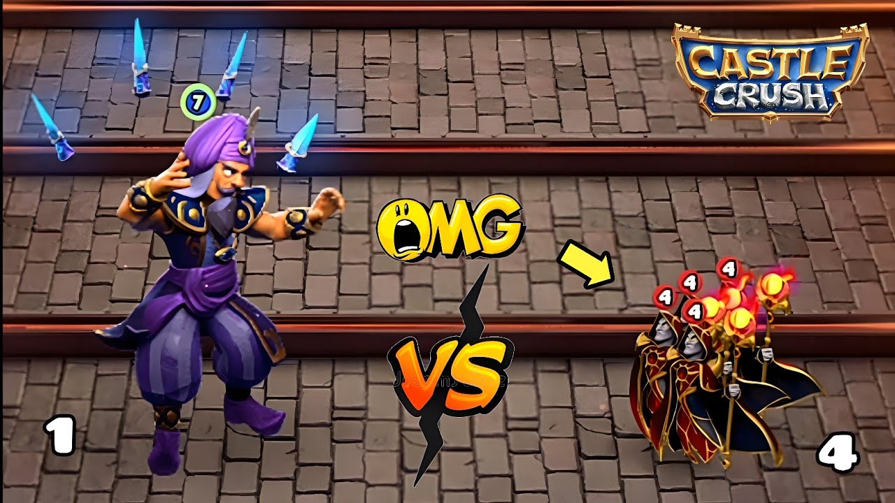 The Biggest Enchanter Vs 4 Epic Mage! Castle Crush - YouTube
