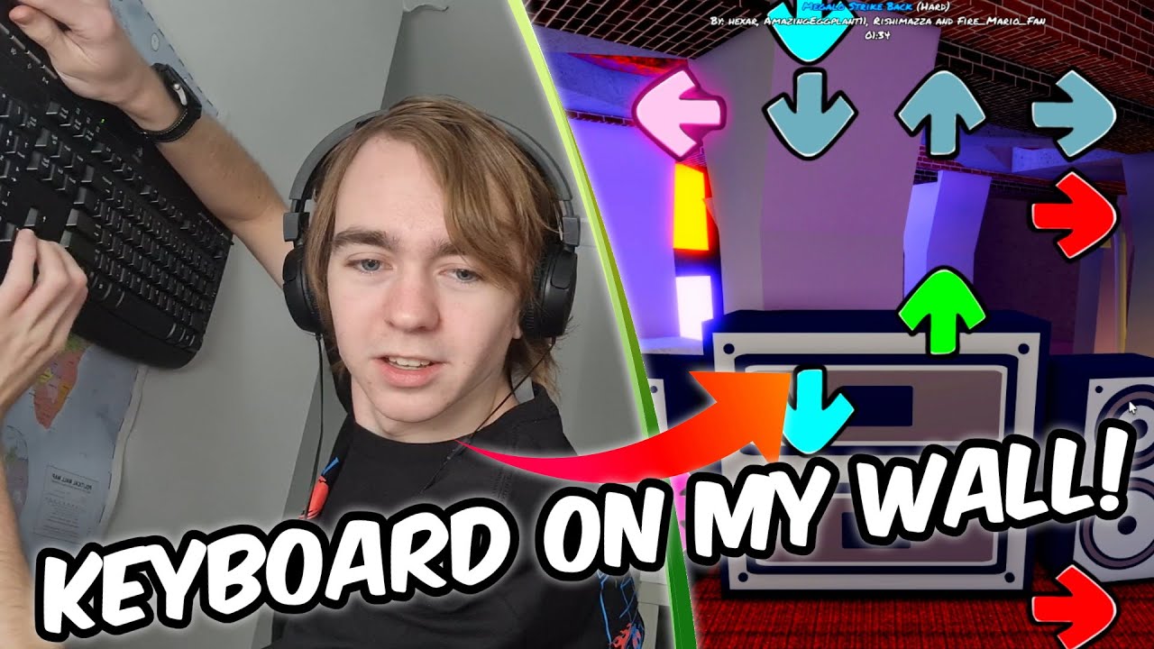 Funky Friday But My Keyboard Is On My Wall! | Roblox Funky Friday - YouTube