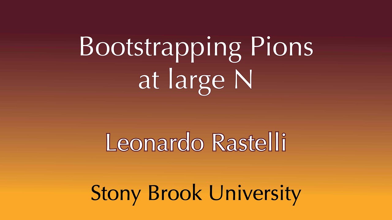 HE Seminar - 3/24/23 - Leonardo Rastelli - Stony Brook University - YouTube