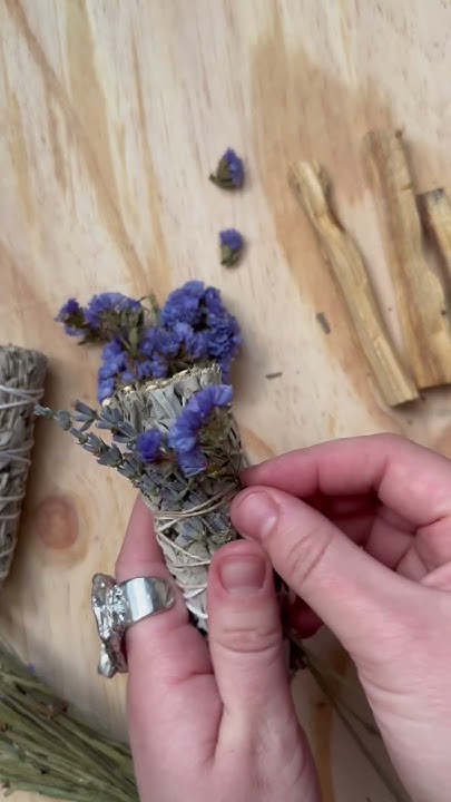 Making sage bundles for my Etsy store 🌸 small business sage bundles # ...