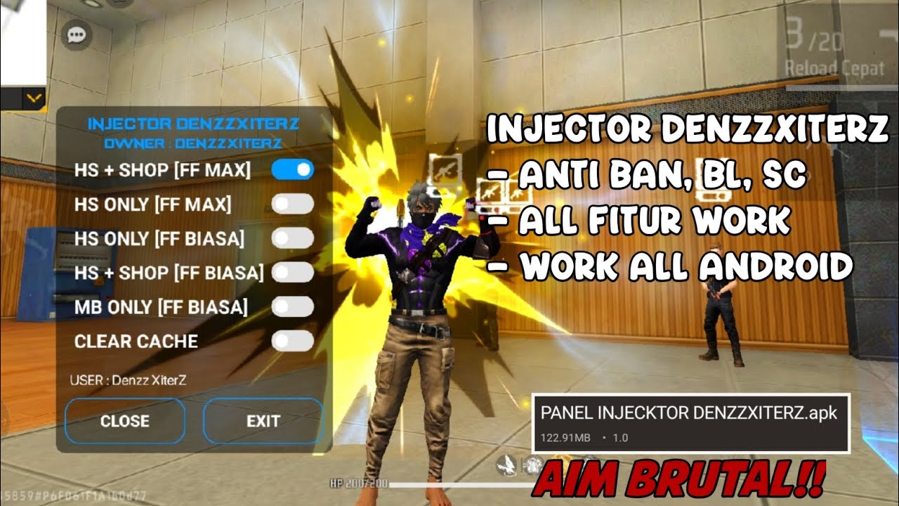 PANEL INJECTOR FF AUTO HEADSHOT 100%‼️NEMBAK BADAN HS, AIMBOT, MAGIC ...