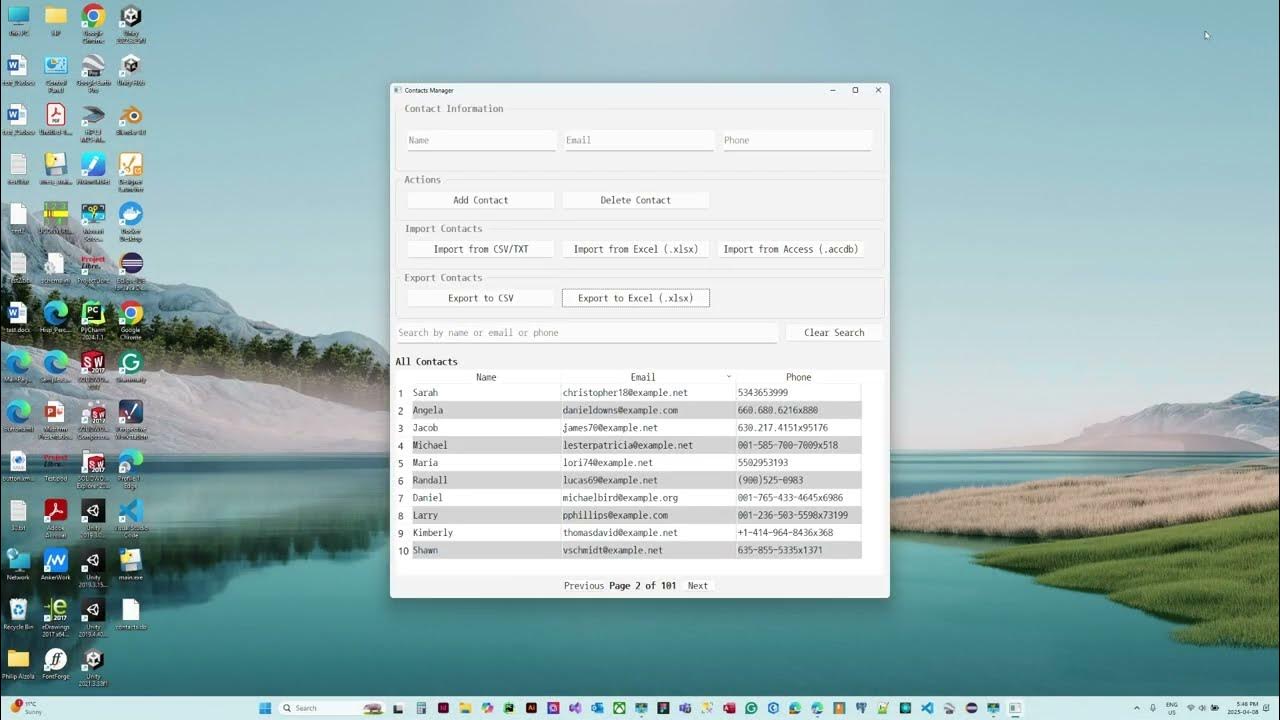 Contacts Manager App – Built with Python + PySide6 + SQLite - YouTube