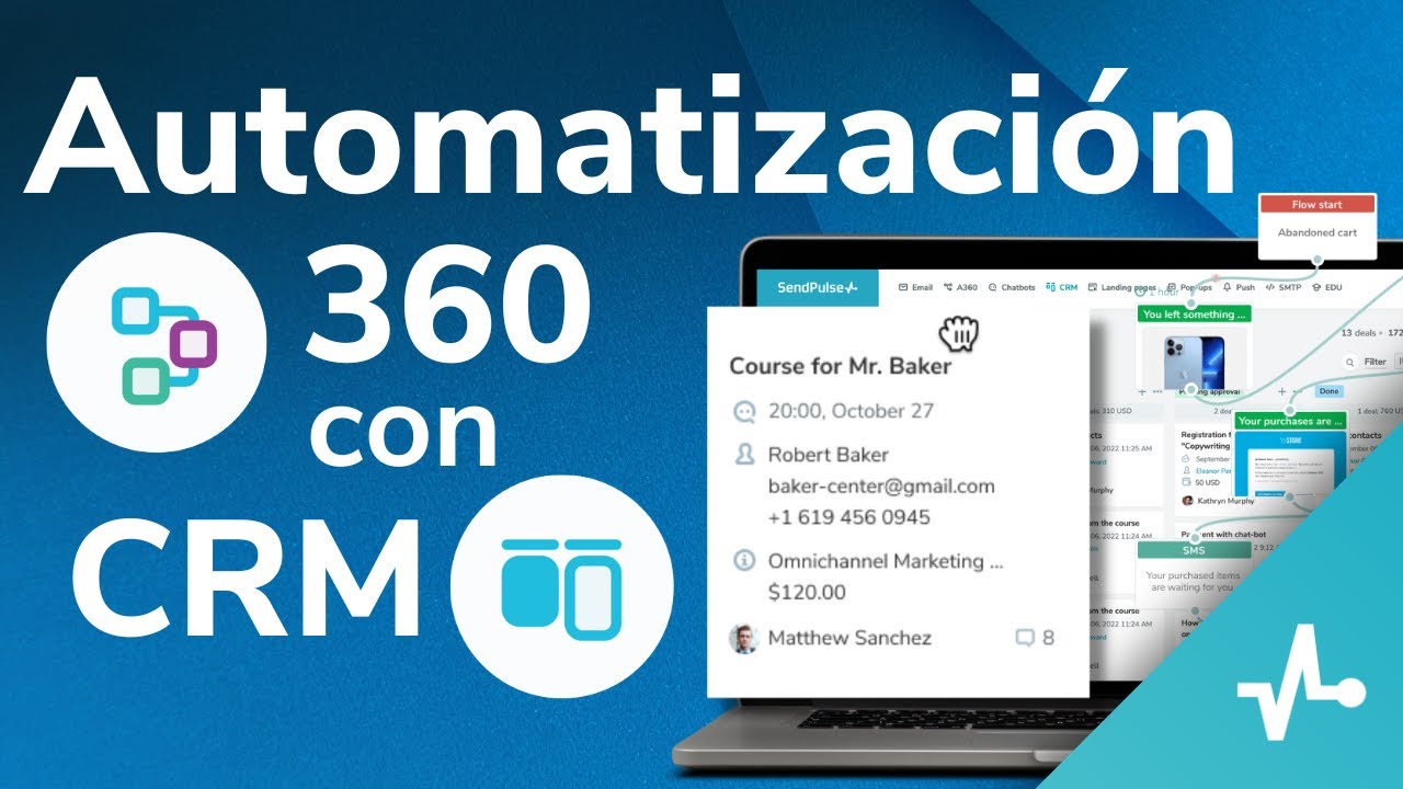 Cómo utilizar la Automatización 360 con CRM de SendPulse - YouTube