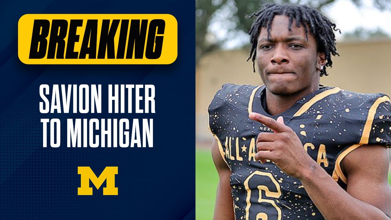 BREAKING: Five-star RB Savion Hiter COMMITS to Michigan!!!!! | #GoBlue ...