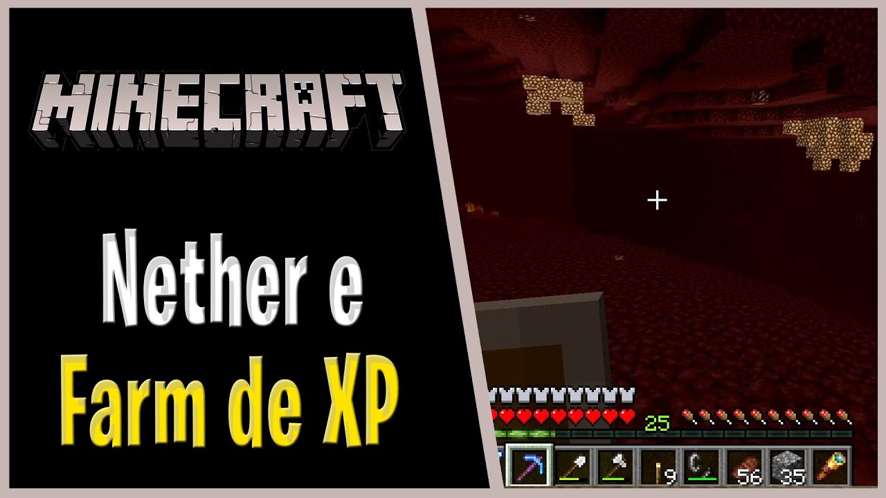 PRIMEIRA VEZ NO NETHER E FARM DE XP- Minecraft - #6 PTBR - YouTube