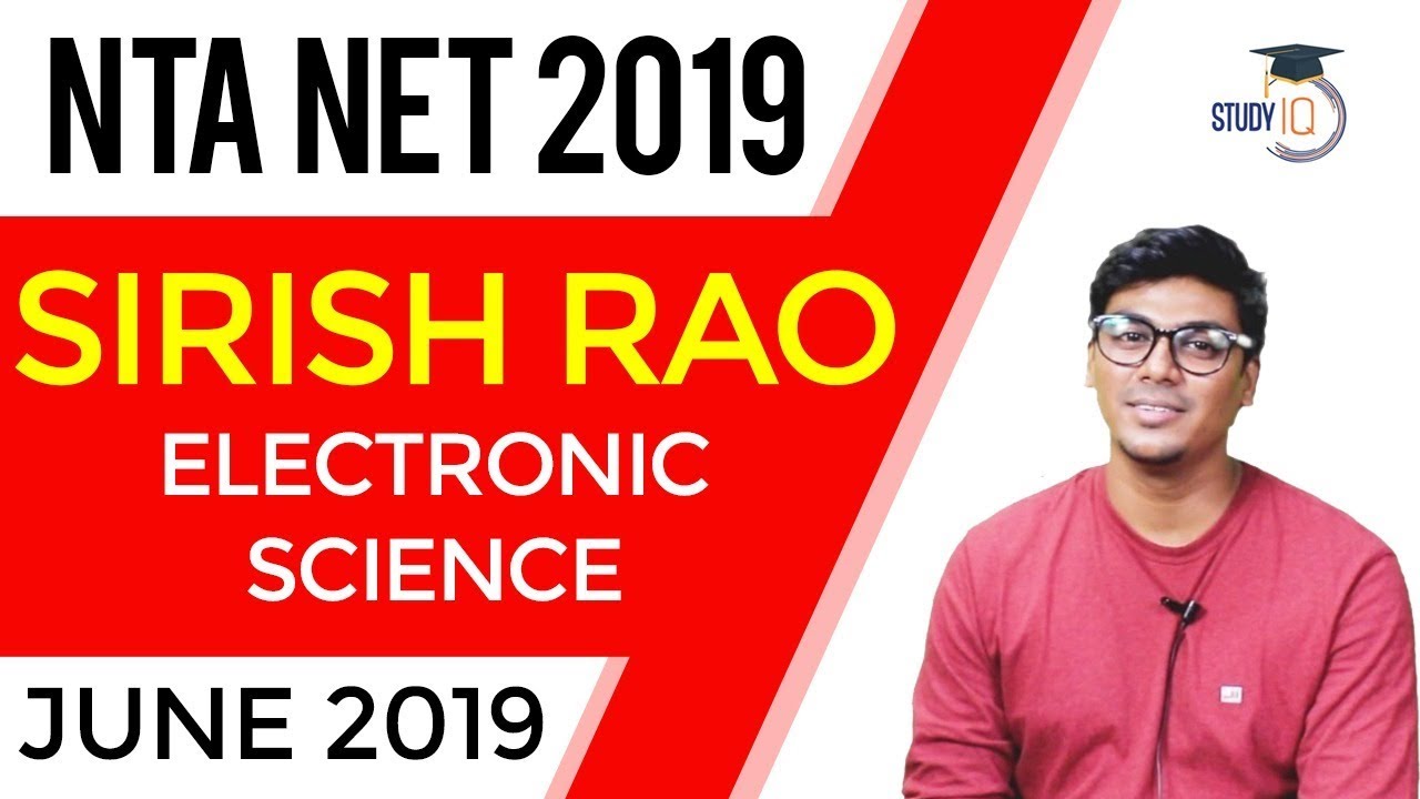 NTA NET Electronic Science cleared by Sirish Rao - Strategy for Paper 1 ...